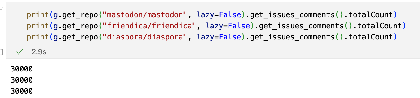 `paginatedlist Totalcount` Shows Maximum Of 30 000 Objects · Issue 2558 · Pygithub Pygithub