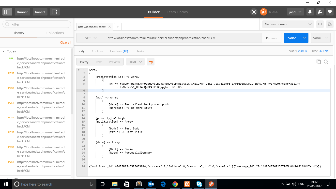 FCM notifications not working in background - delegate methods also not being called · Issue ...