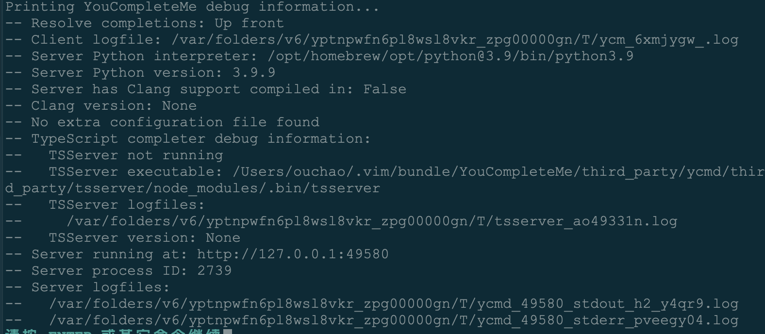 RuntimeError: Response Timeout · Issue #4009 · ycm-core/YouCompleteMe · GitHub