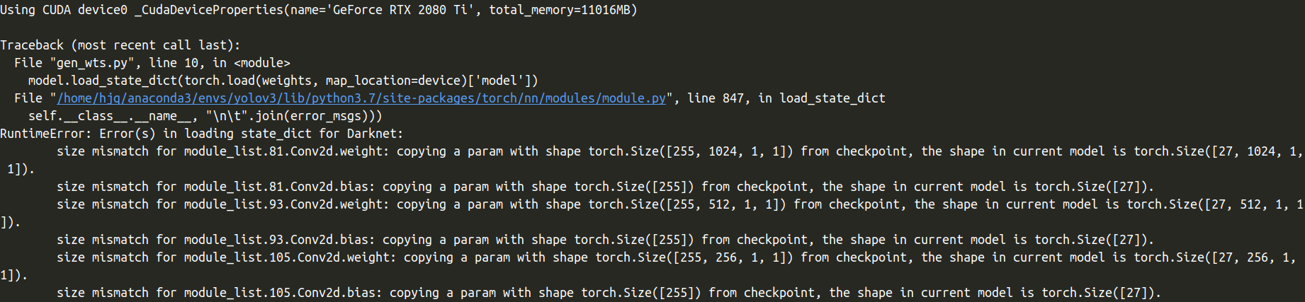 ./yolov3: error while loading shared libraries: libcublas.so.10.0: cannot open shared object ...