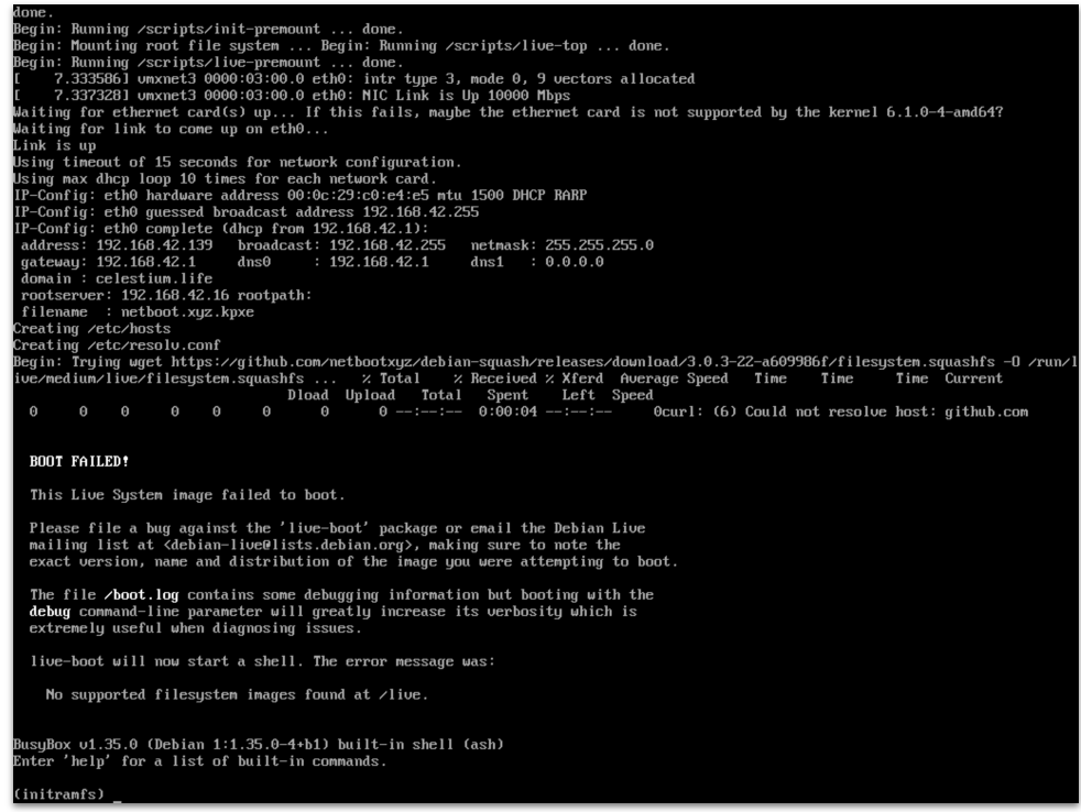Livecdnetinstallutility Boot Fails Due To Writing Nf To Wget Race Condition · Issue