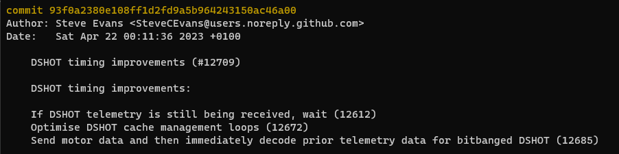 4.4.2 Dshot motor direction commands not working after #12709 · Issue ...