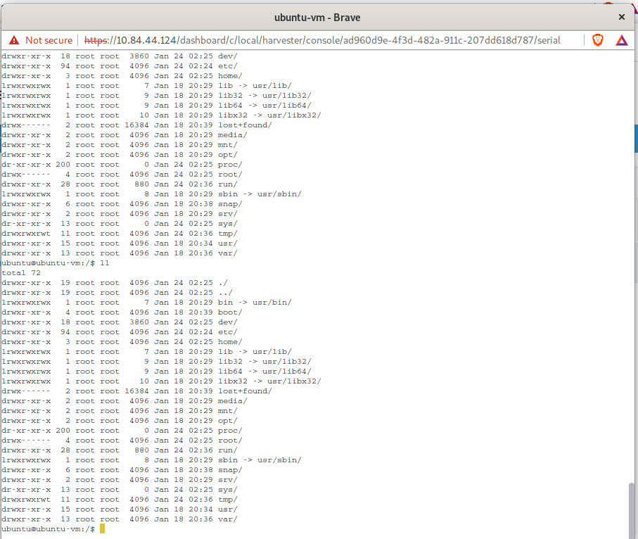 [BUG] The console can only scroll half of the content of the window · Issue #1756 · harvester ...