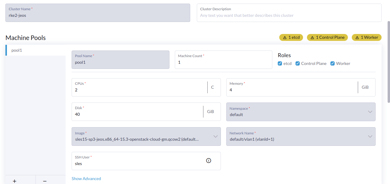 Unable to provision harvester rke2 cluster from rancher, stuck in provisioning on bootstrap node ...