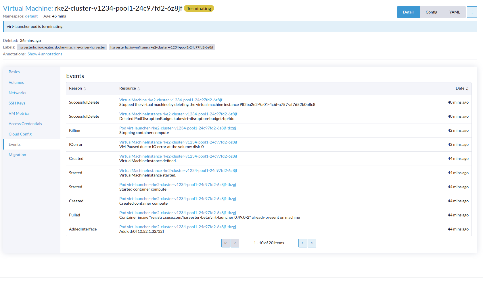 [BUG] Unable to delete the stuck provisioning RKE2 cluster if cluster VM have no IP assign ...