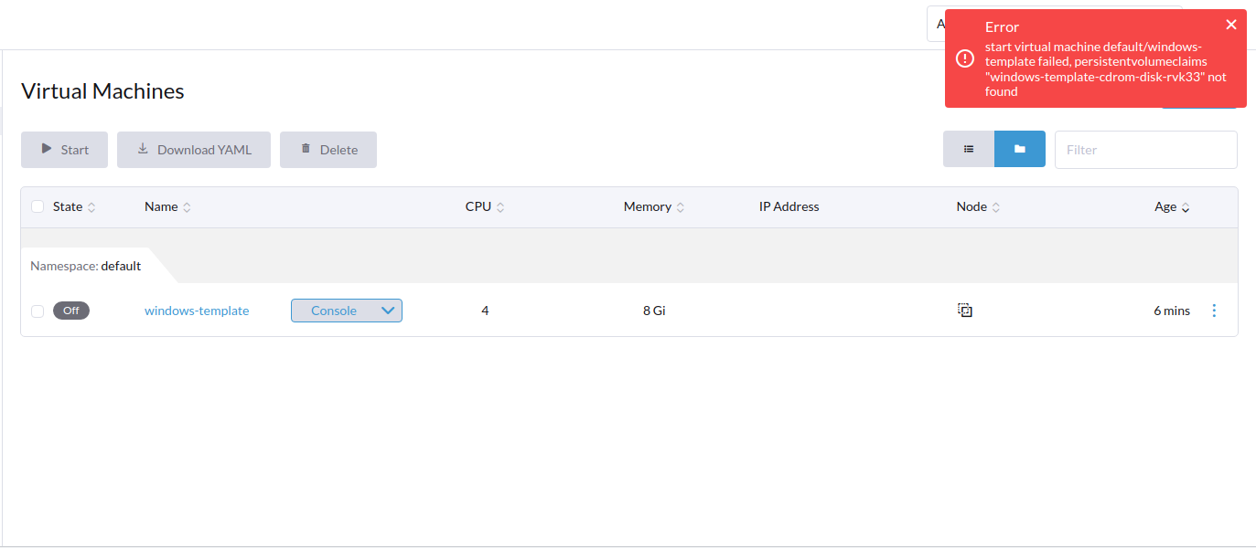 [BUG] VM created from windows-iso-image template can't start automatically, need the extra ...