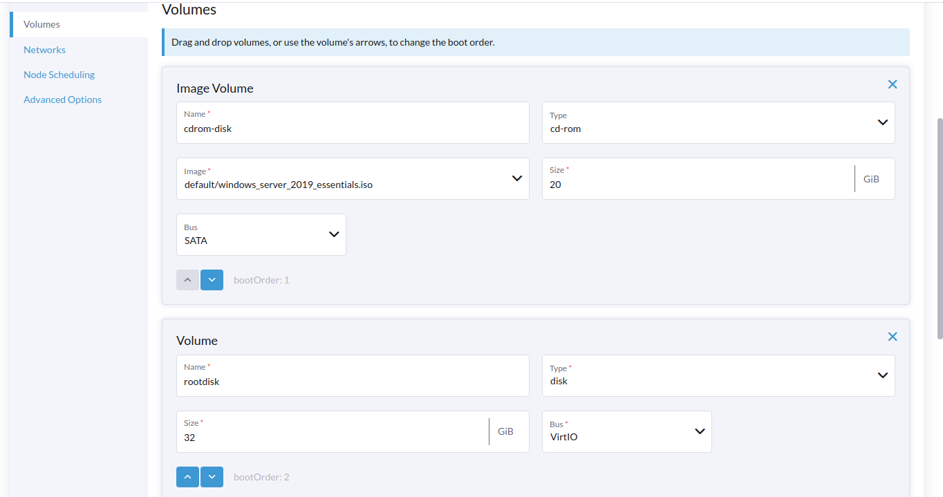 [BUG] VM created from windows-iso-image template can't start automatically, need the extra ...
