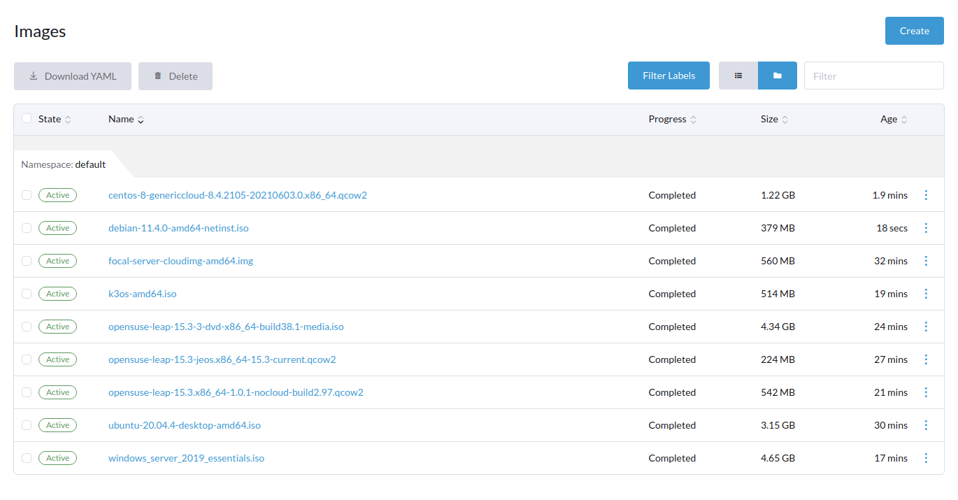 [backport v1.0] [FEATURE] Image filtering by labels · Issue #2474 · harvester/harvester · GitHub