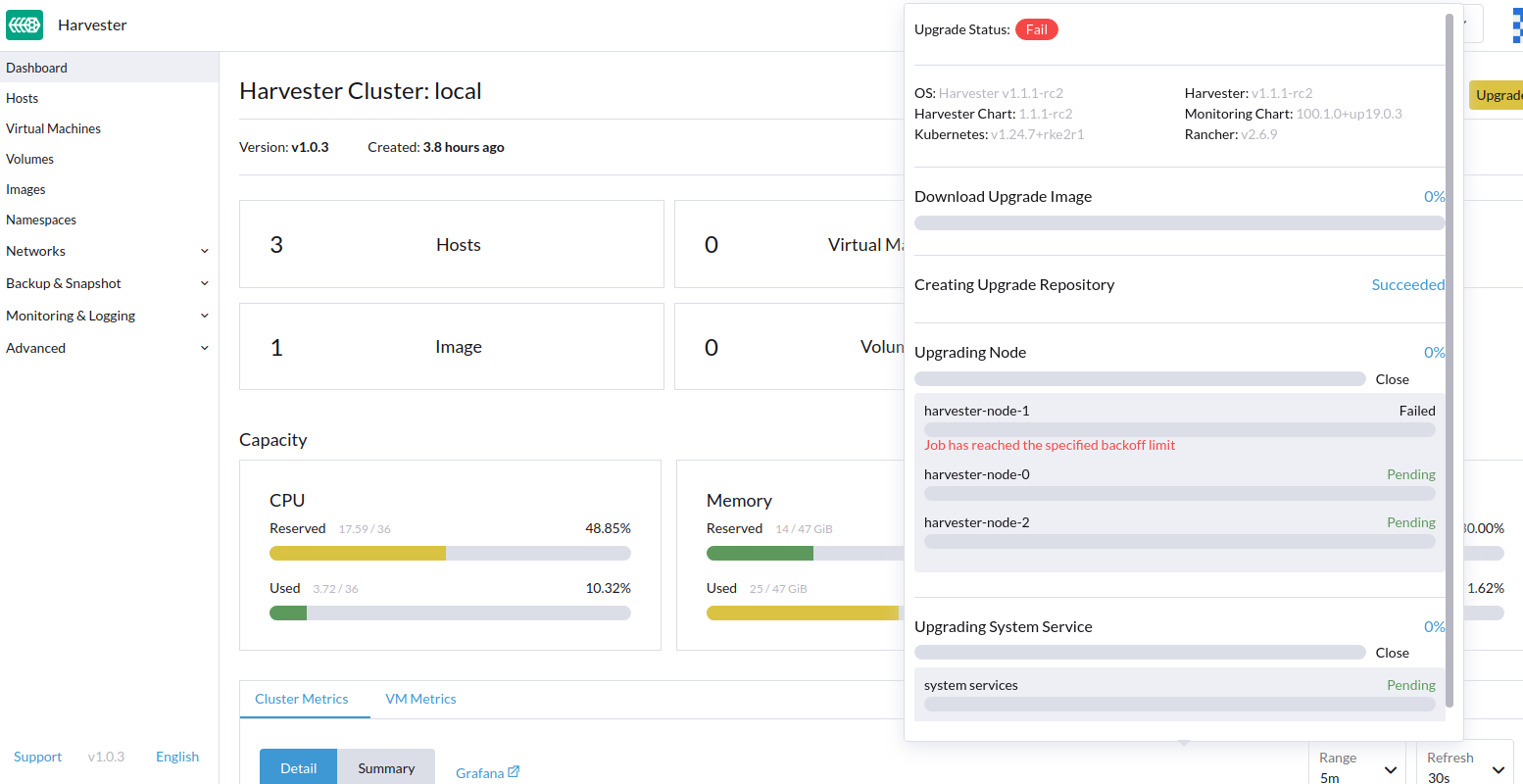 [BUG] Upgrade: post-drain job fails when upgrading to the same version · Issue #3175 · harvester ...