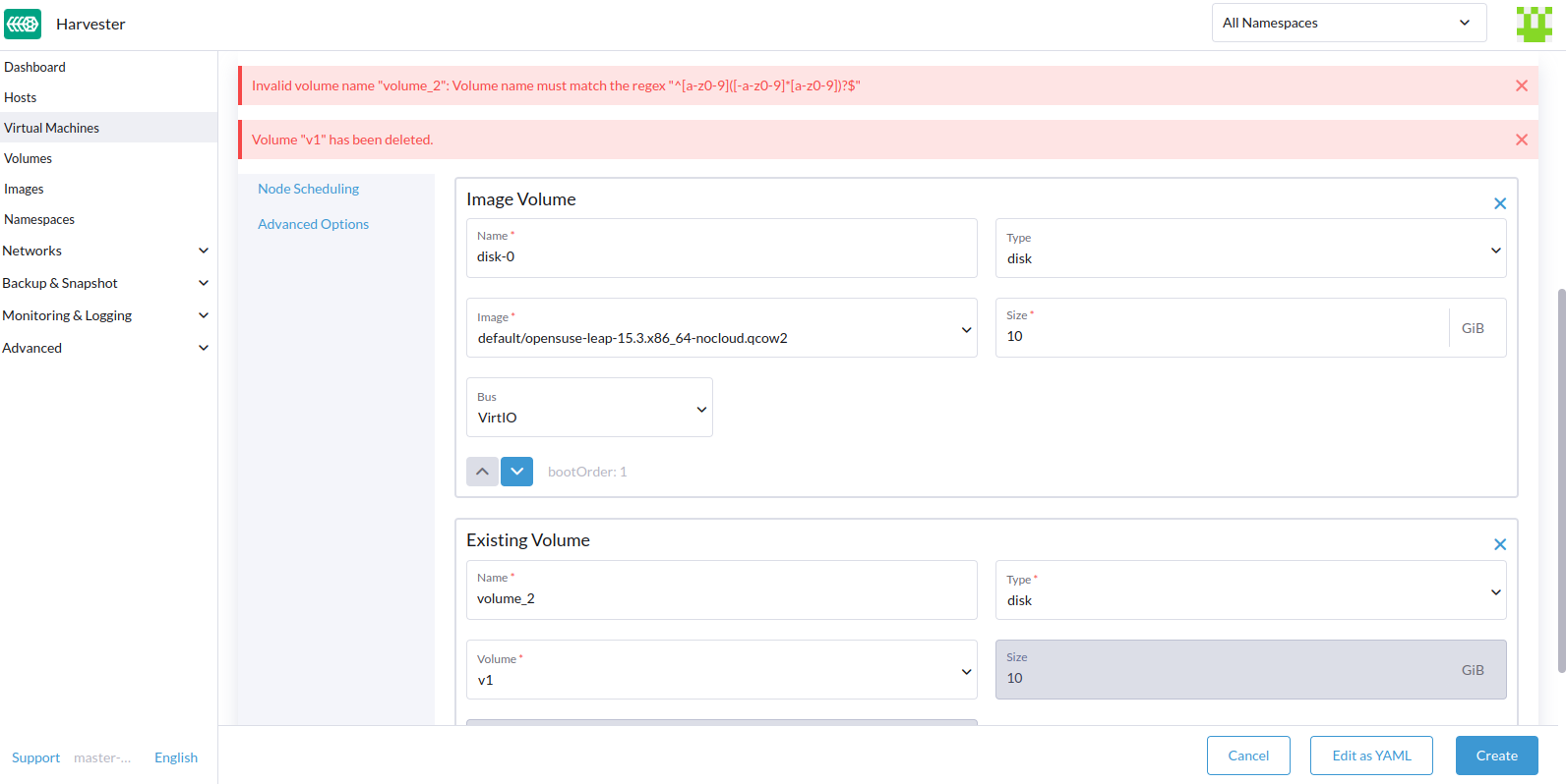 [BUG] Use accurate messages to indicate errors (when creating VMs) · Issue #2922 · harvester ...
