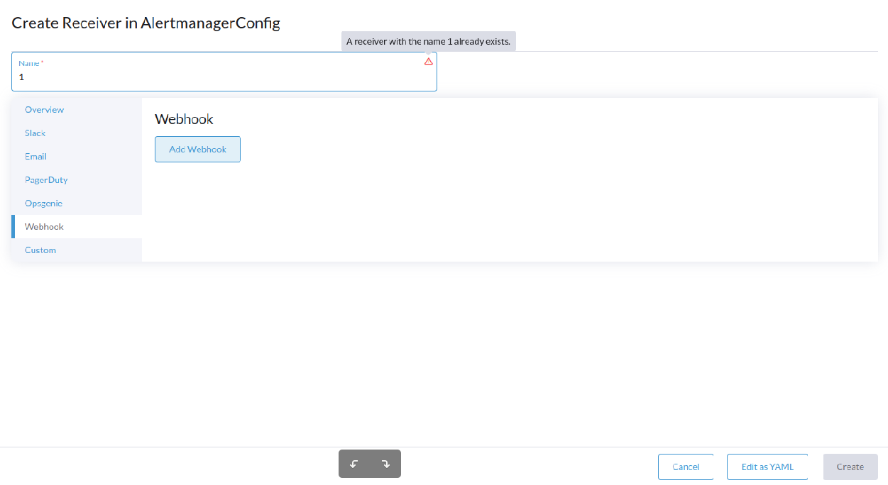 [BUG] Alertmanager config page should prevent using empty name to add receiver · Issue #2798 ...