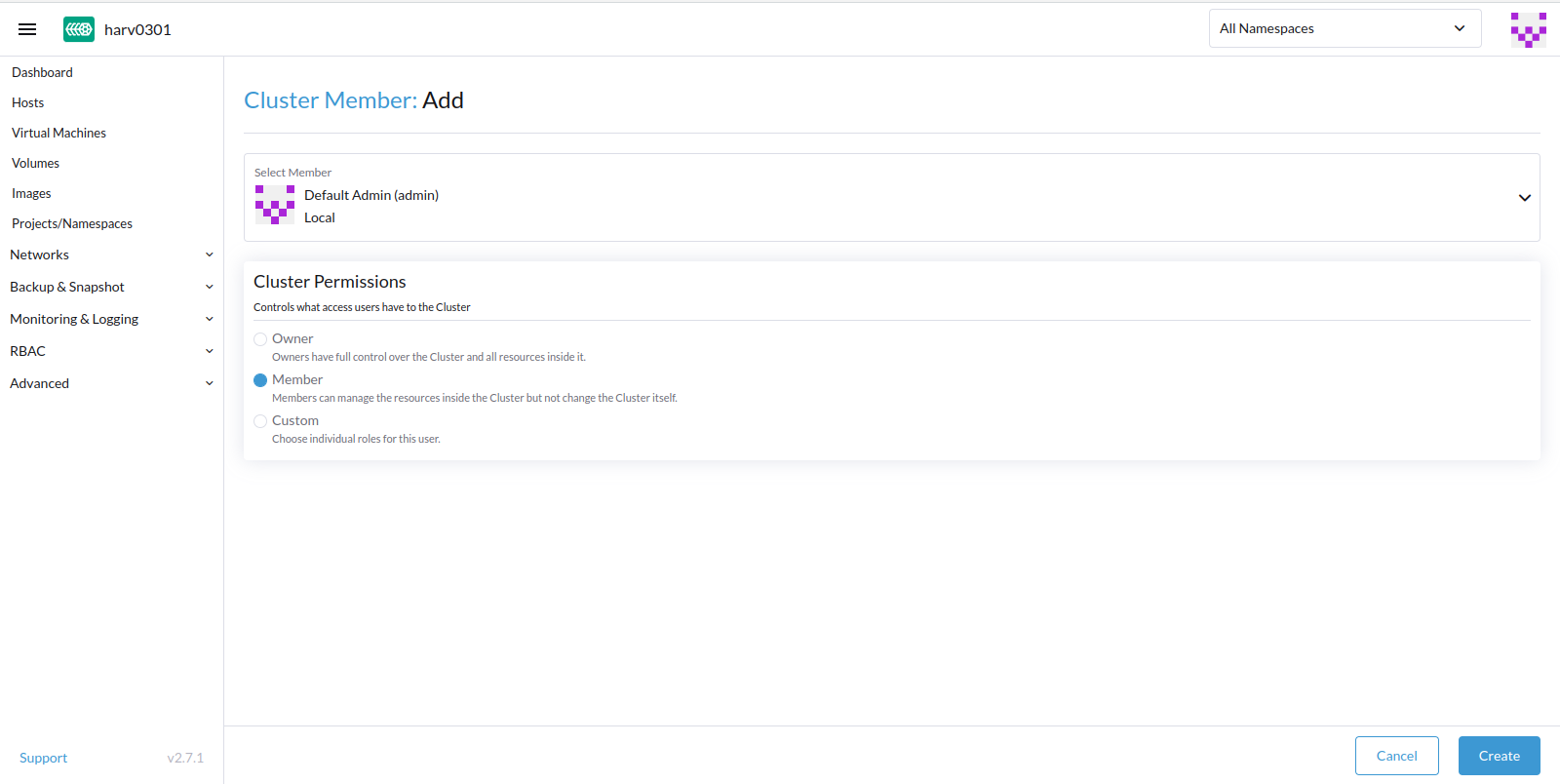 [BUG] Not displayed after a cluster member is added · Issue #3542 · harvester/harvester · GitHub