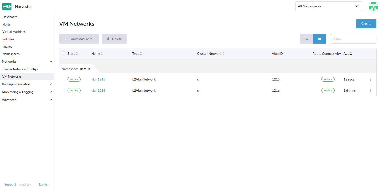 Bug Unable To Create Vm Network Keeps In Not Ready State With Error Cluster Network Not
