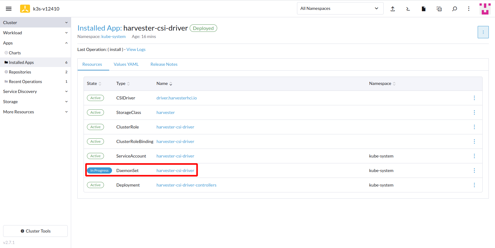 Bug Unable To Install Csi Driver On K3s Guest Cluster From Rancher Daemonsets Stuck In 