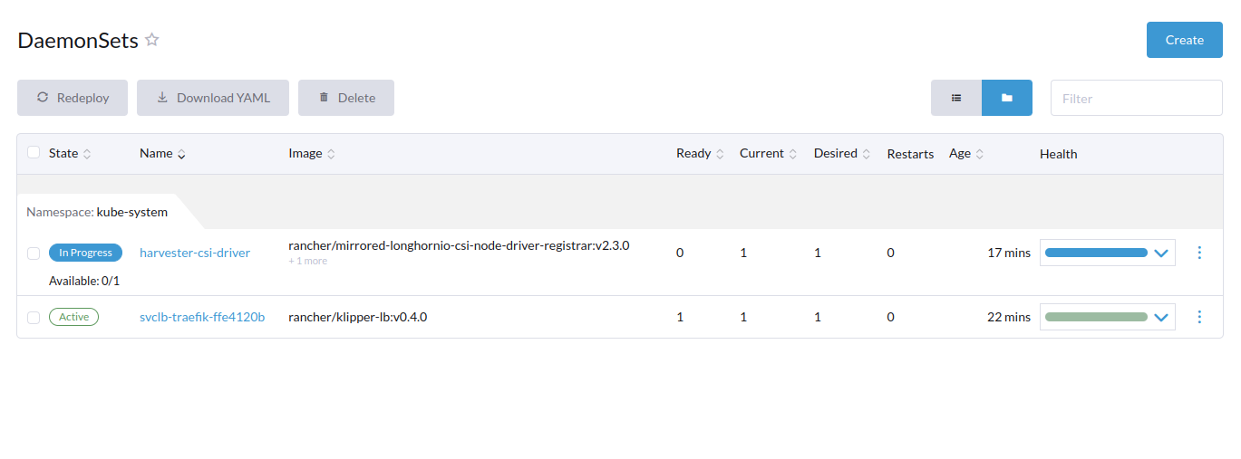 [BUG] Unable to install csi-driver on K3s guest cluster from Rancher, daemonsets stuck in ...
