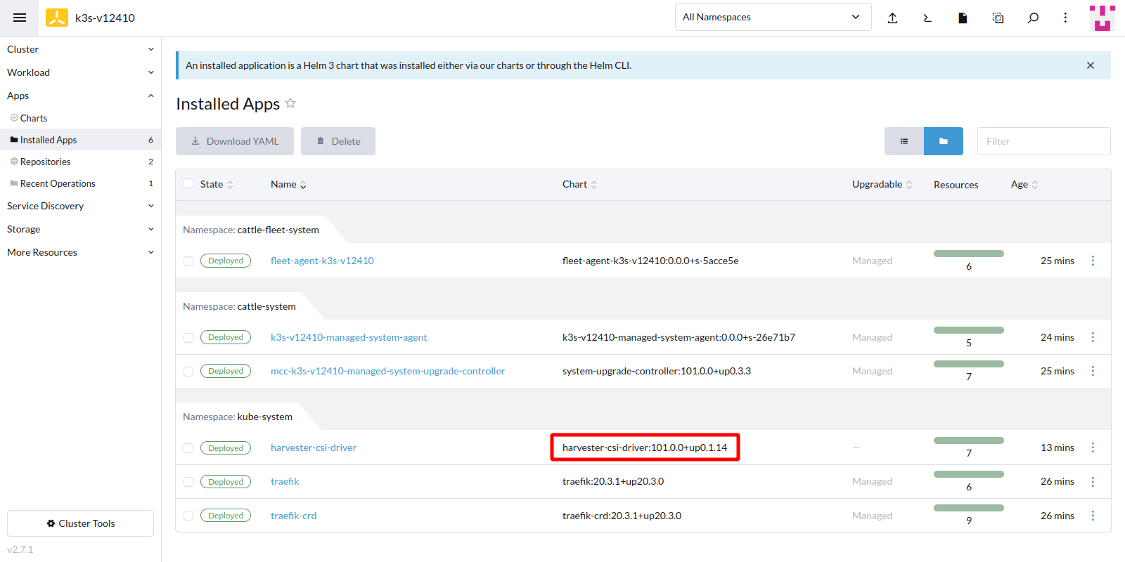 [BUG] Unable to install csi-driver on K3s guest cluster from Rancher, daemonsets stuck in ...