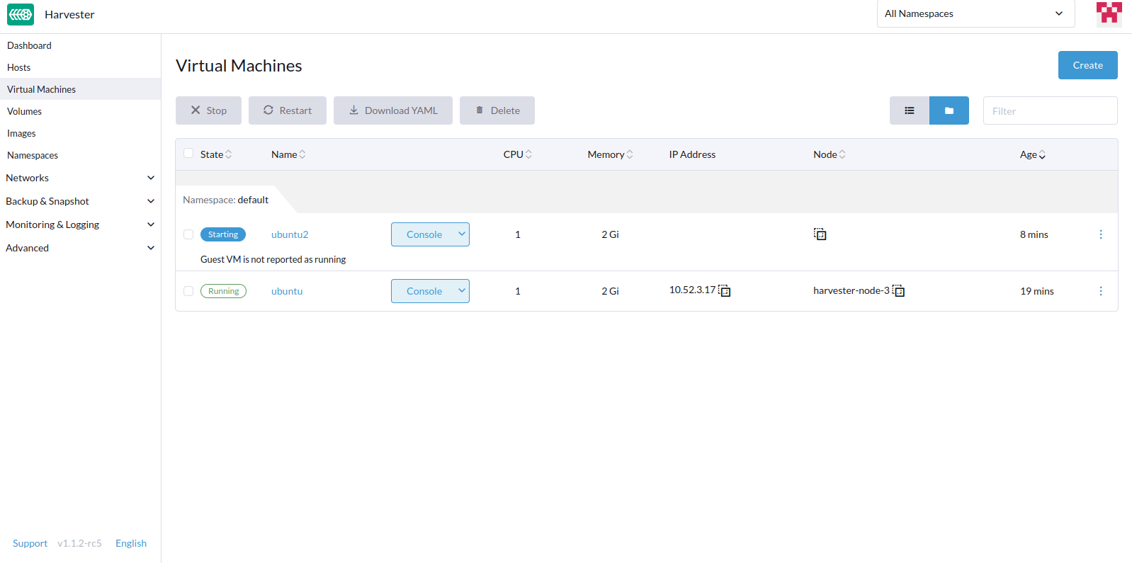 [BUG] When we add another management network to VM and save. VM keeps in `Starting` state ...