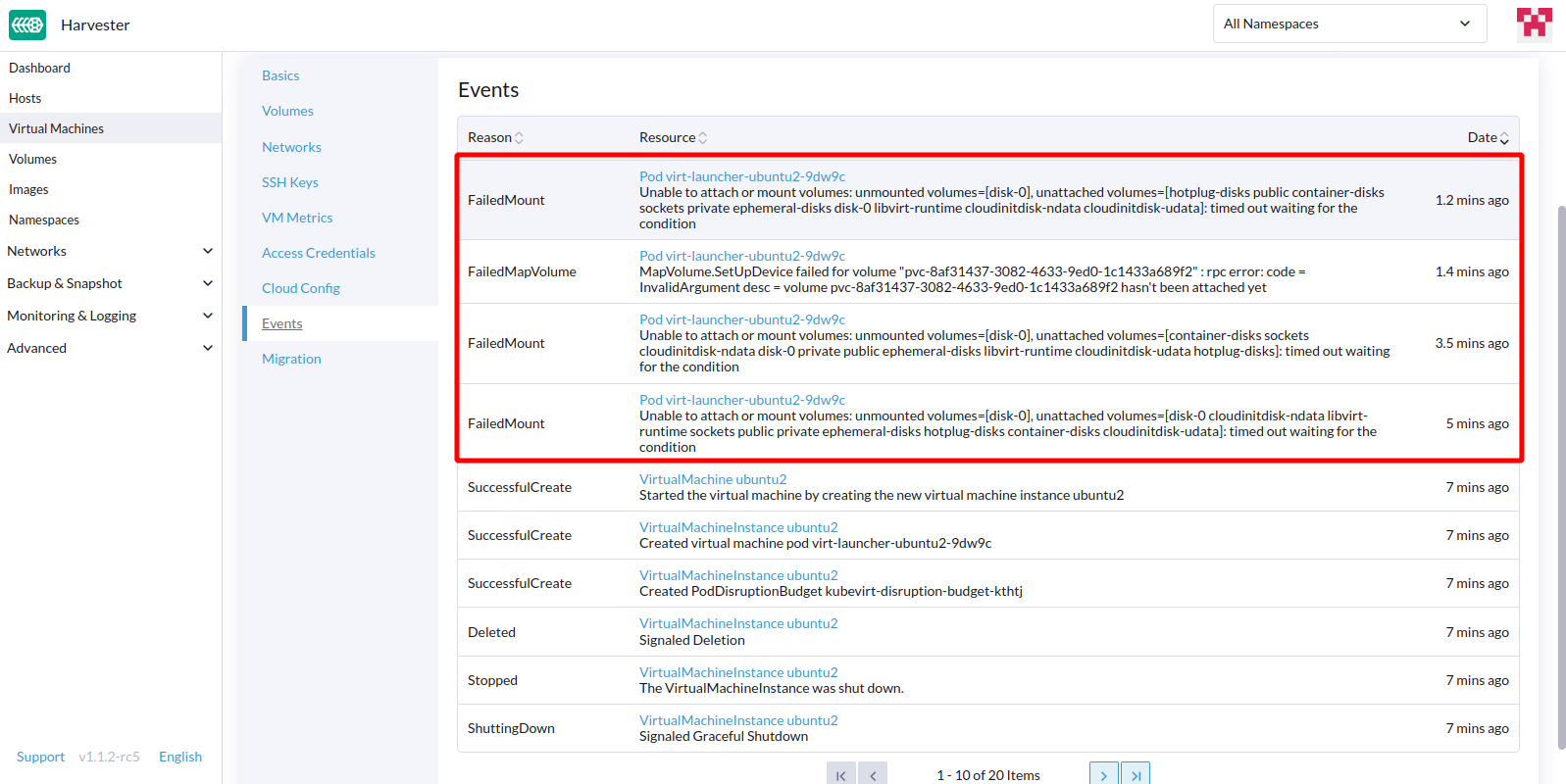 [BUG] When we add another management network to VM and save. VM keeps in `Starting` state ...