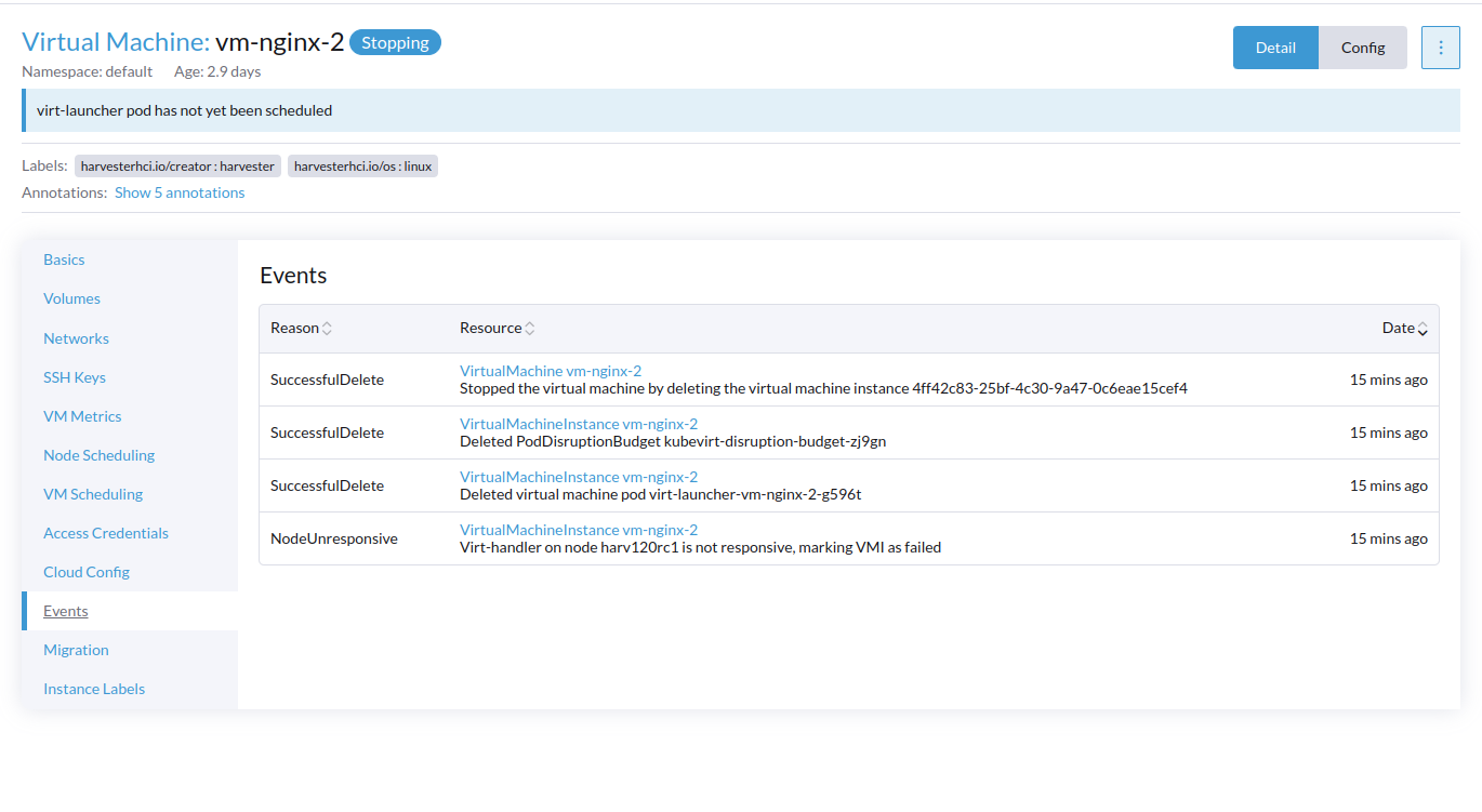 [BUG] After power off Harvester nodes then power on for days, all VMs ...