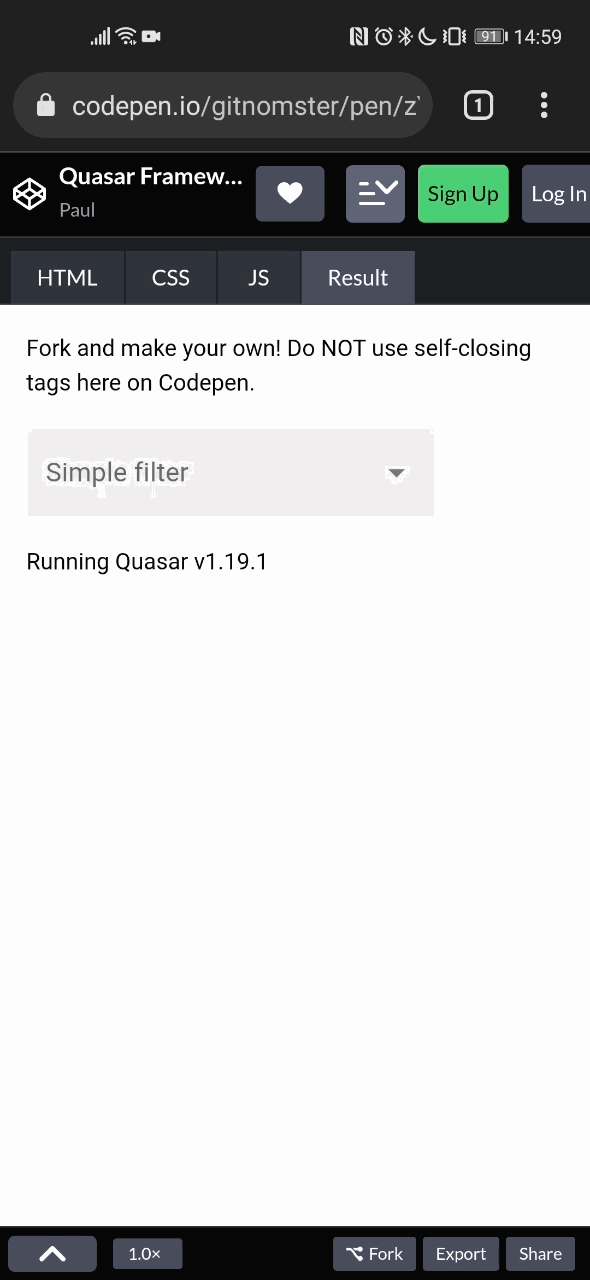 Qselect Filtering · Issue 13599 · Quasarframeworkquasar · Github