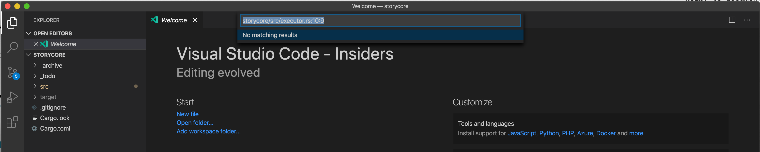Integrated terminal links not recognized when starting with workspace ...