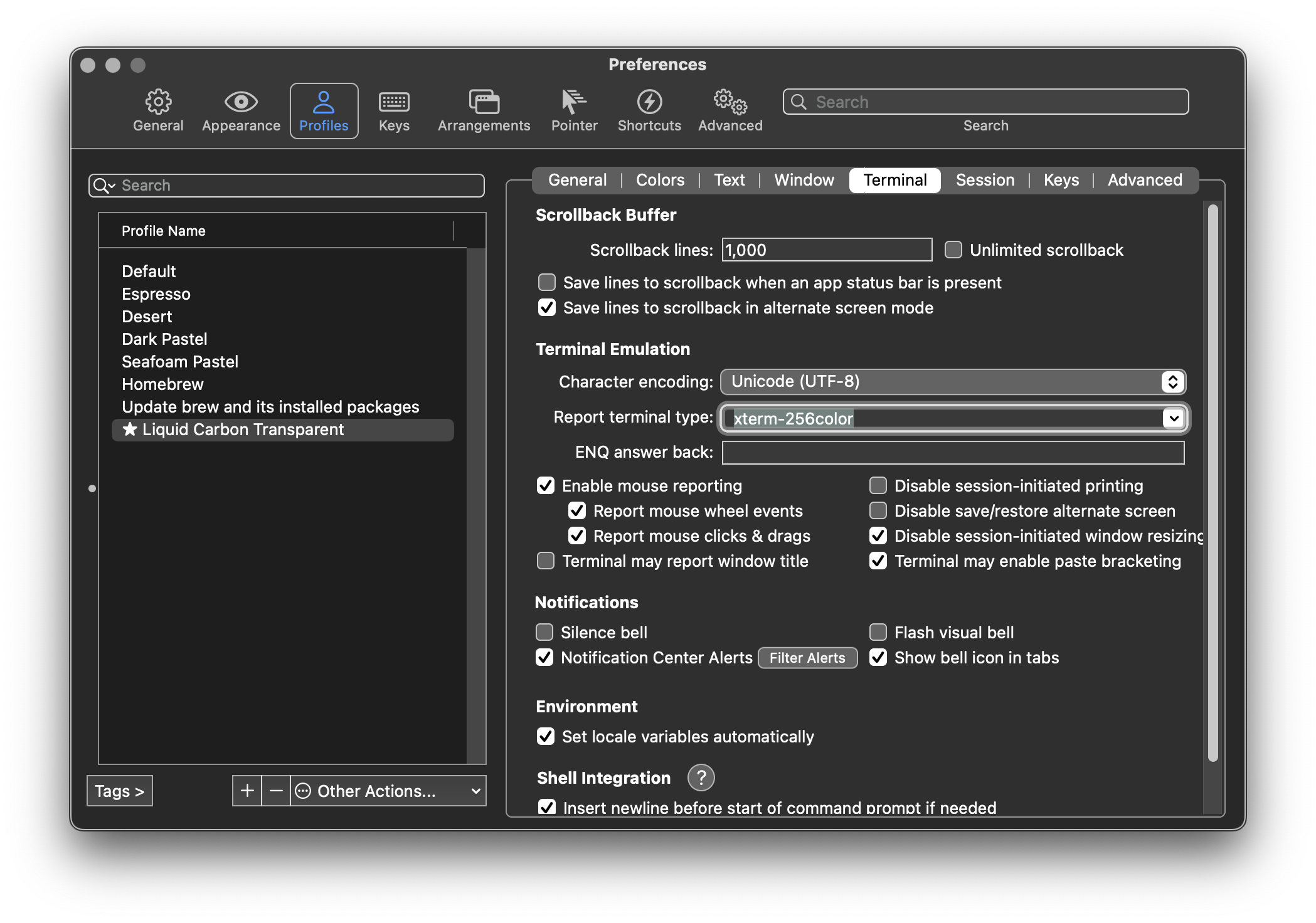 Font rendering for MesloLGF NS in iTerm2 · Issue #2241 · romkatv/powerlevel10k · GitHub