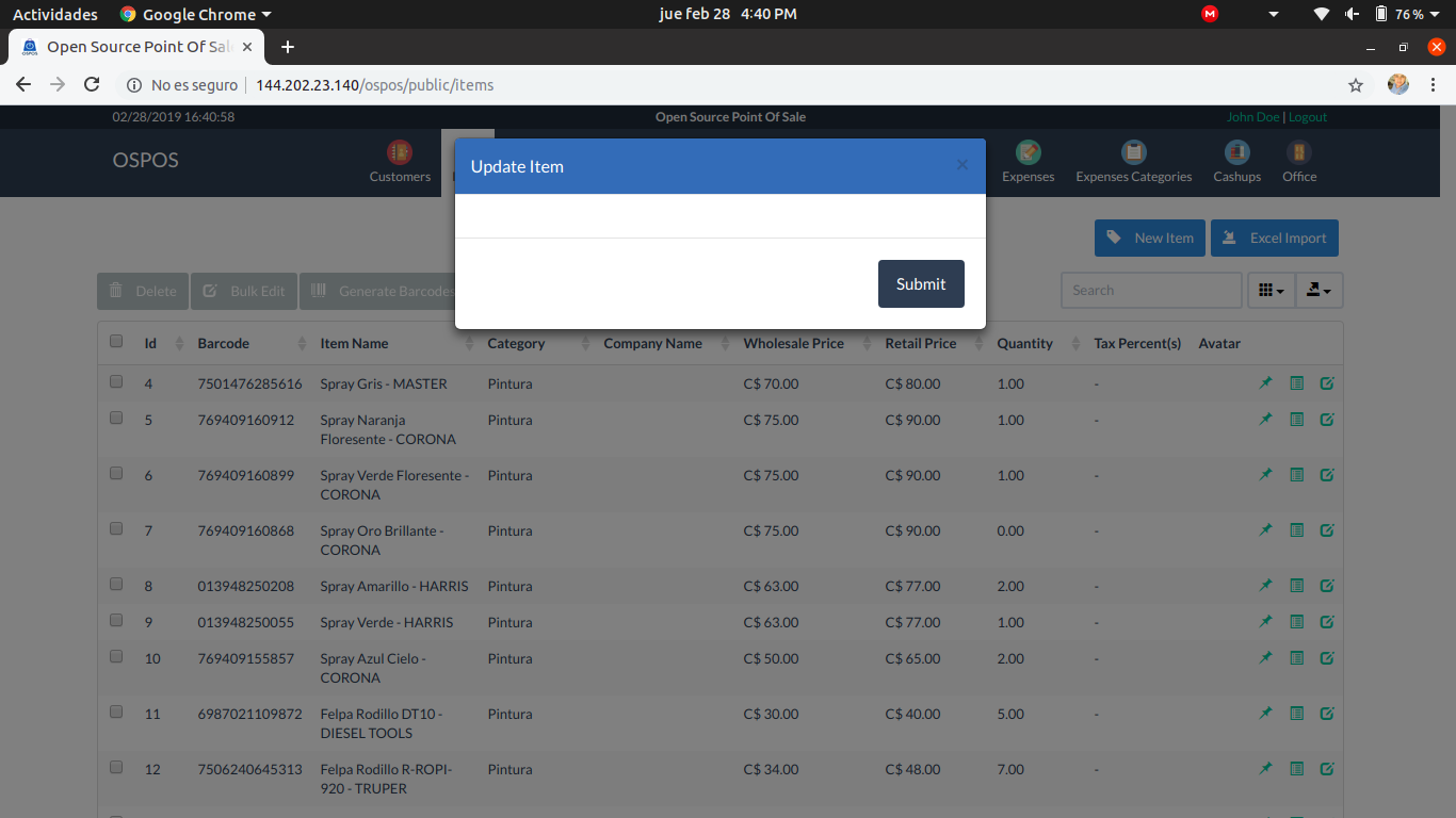 HTTP ERROR 500 WHEN COMPLETING SALE · Issue #2383 · opensourcepos/opensourcepos · GitHub