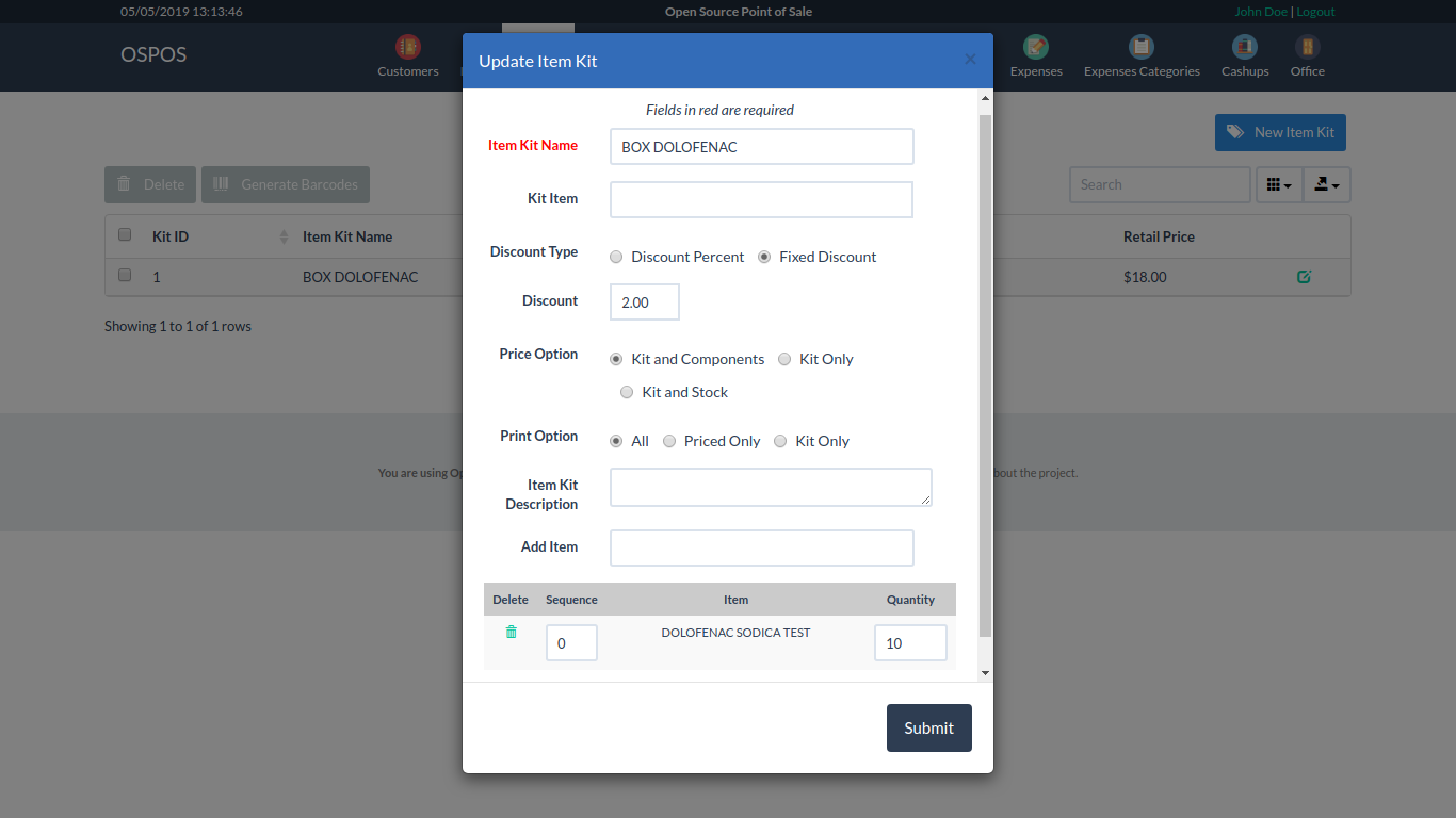 Discount on items kit · Issue #2442 · opensourcepos/opensourcepos · GitHub