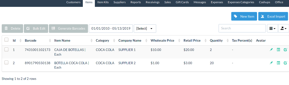 Search Suggestions Layout · Issue #2444 · opensourcepos/opensourcepos · GitHub