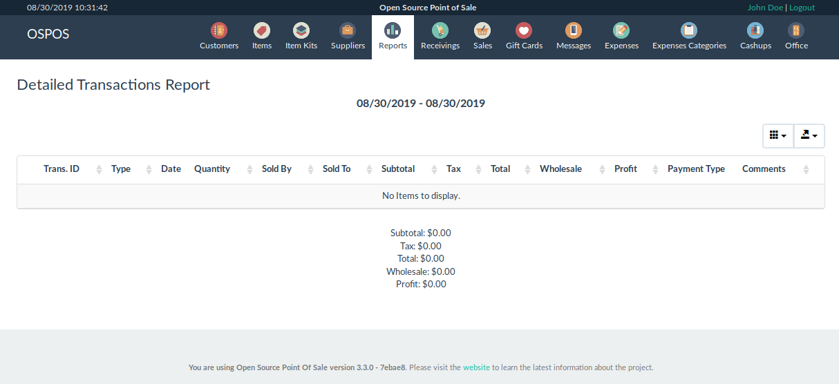 Detailed transaction report without items to display · Issue #2522 · opensourcepos/opensourcepos ...