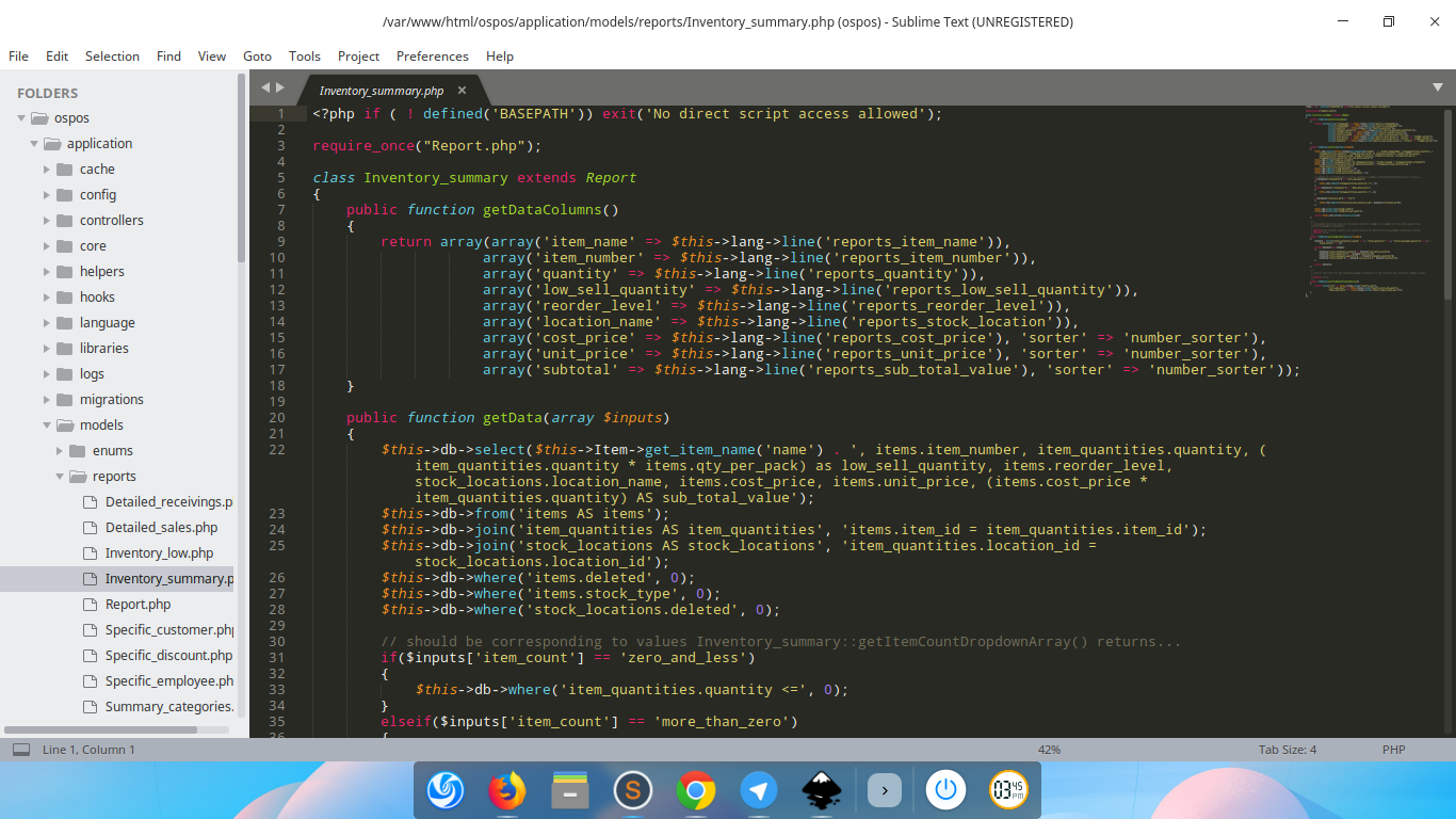 Inventory Summary · Issue #2526 · opensourcepos/opensourcepos · GitHub