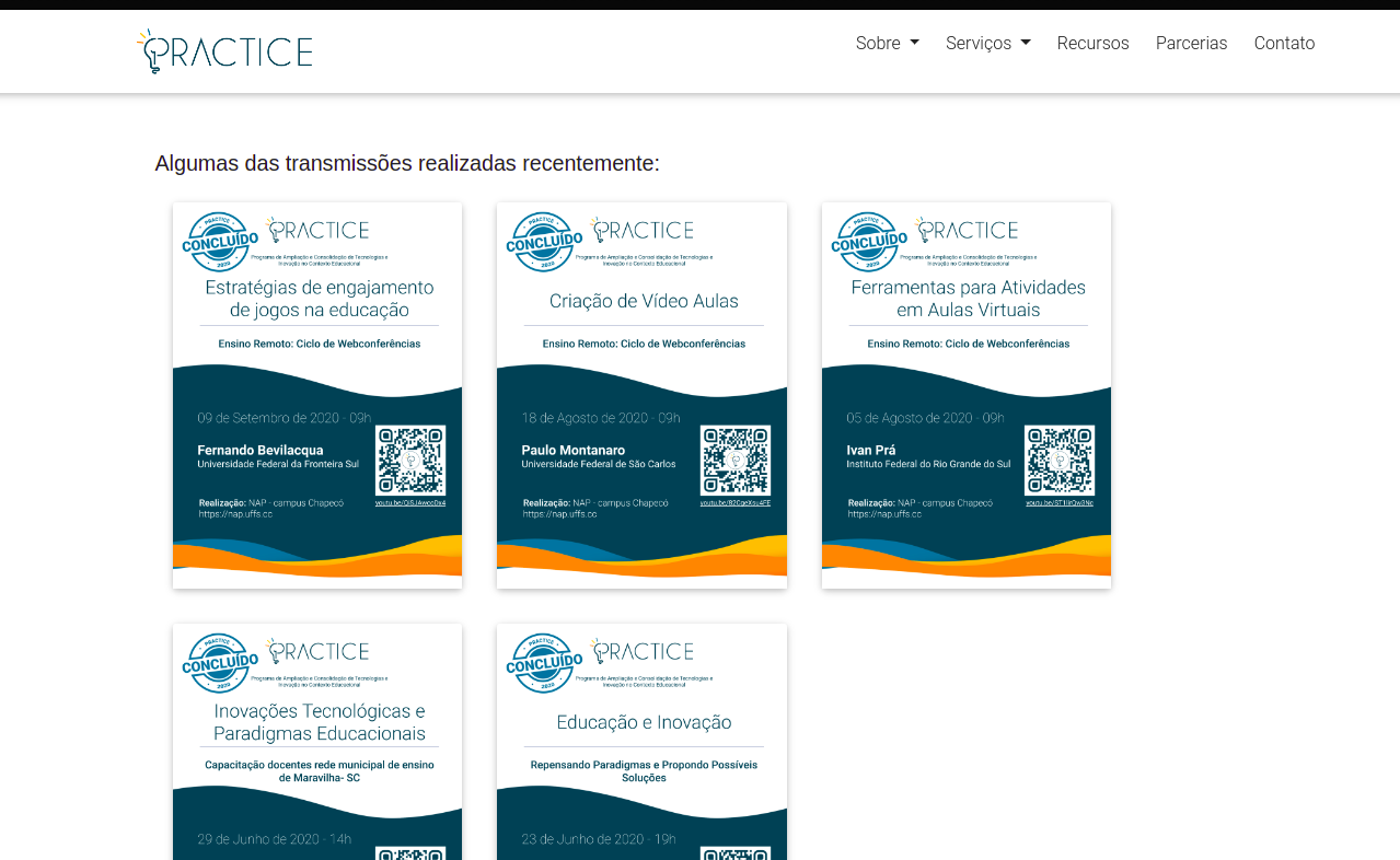Criar Flyer para as Lives já realizadas · Issue #95 · practice-uffs/programa · GitHub