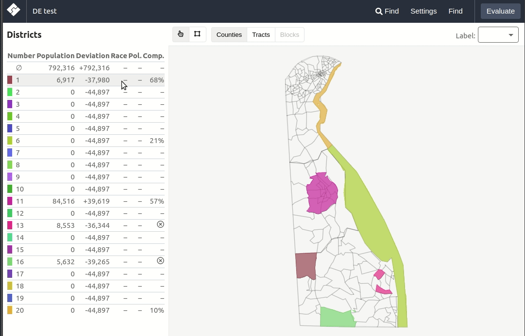 Calculate Polsby Popper compactness for drawn districts by pcaisse ...