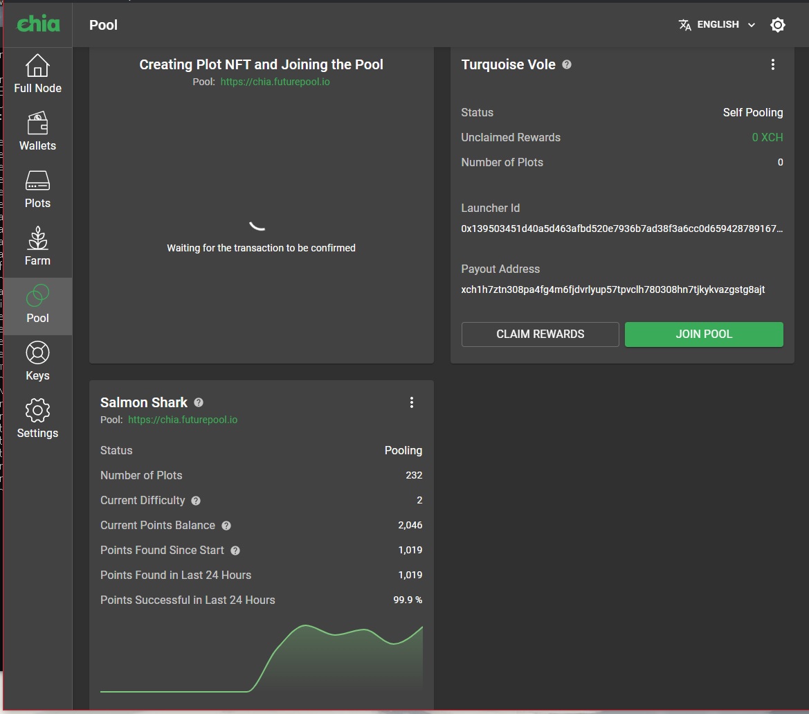 GUI stuck trying to create PlotNFT [Bug] · Issue #9970 · Chia-Network/chia-blockchain · GitHub