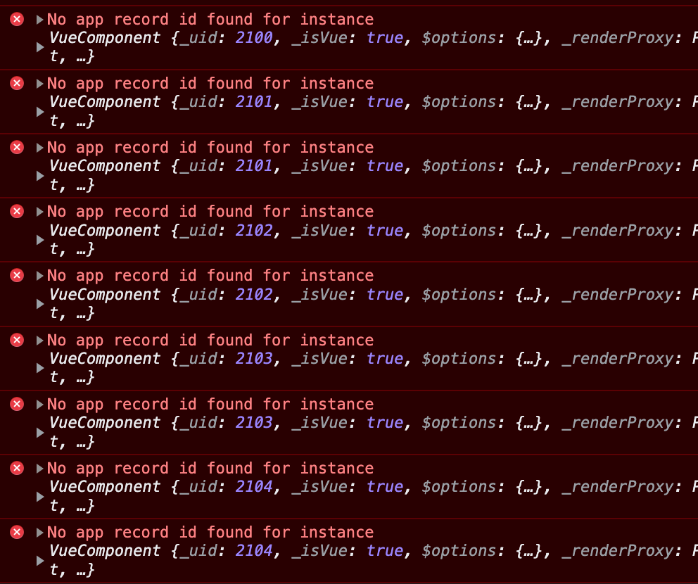 vue backend.js:4912 No app record id found for instance · Issue #3343 ...