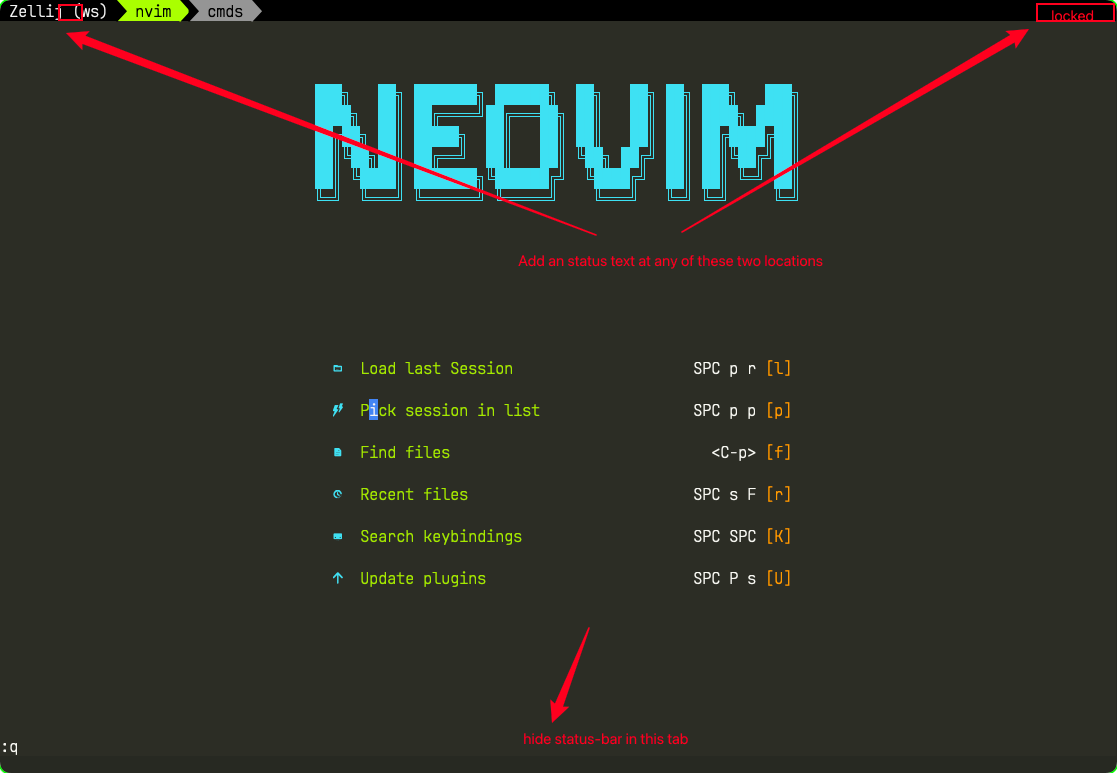 Add status display to the right of tab-bar[New Feature] · Issue #2276 · zellij-org/zellij · GitHub