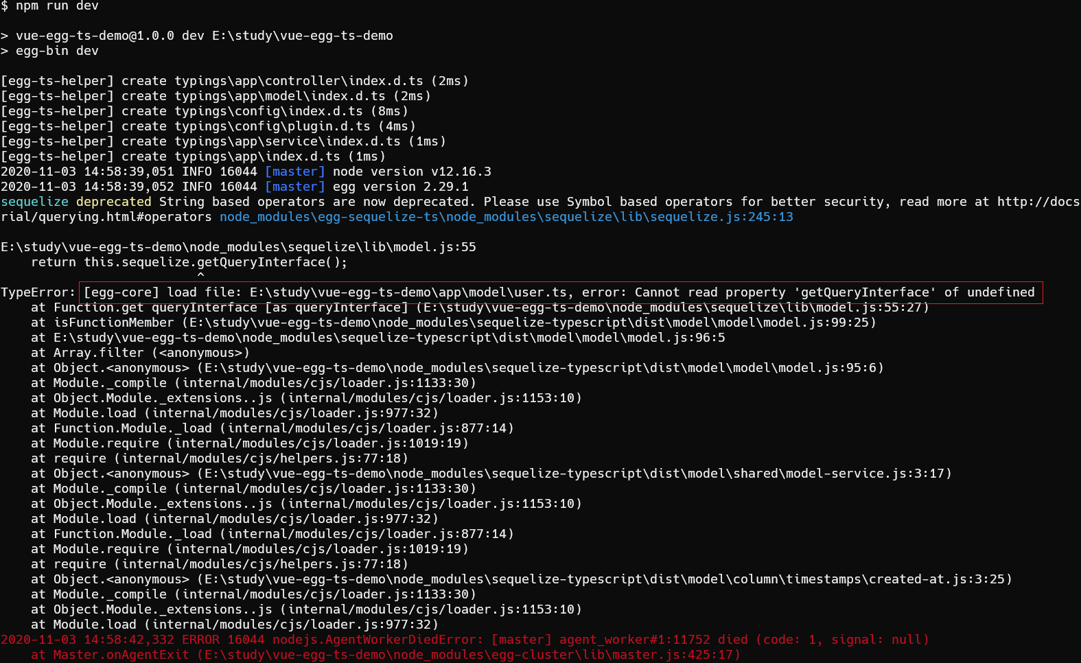 [依赖升级]sequelize版本太低，跟官方库不一致。 · Issue #1 · stone-lyl/egg-sequelize-ts · GitHub