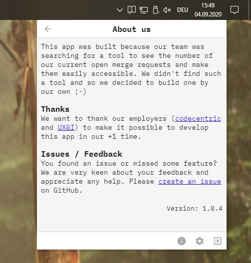 Window Hidden Behind Windows Vertical Taskbar · Issue 148 · Codecentric Merge Request Notifier