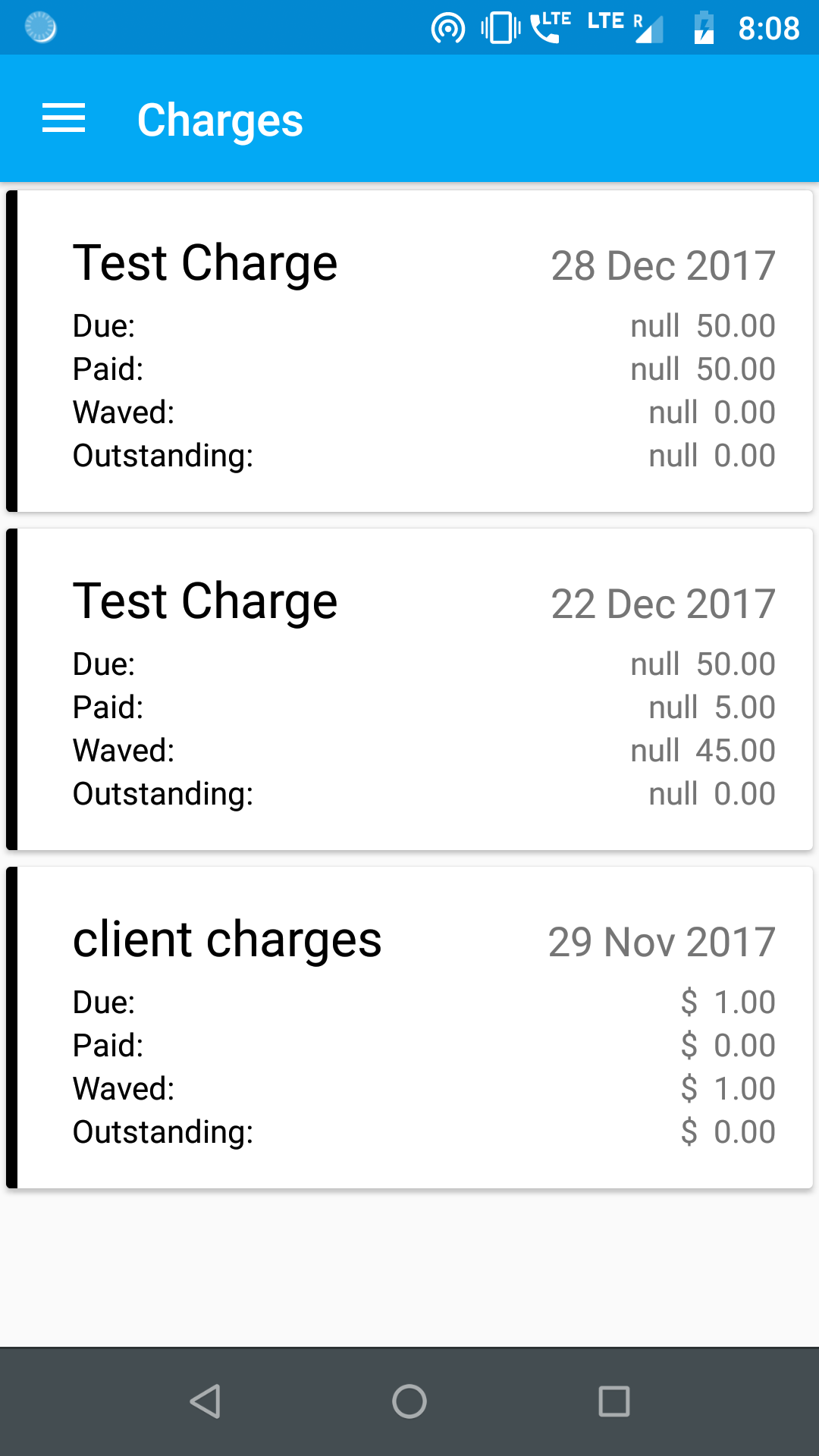 Charges and Recent Transaction section shows 'null' in TextView. · Issue #1000 · openMF/mifos ...