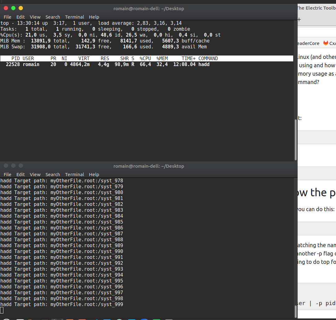 Huge RAM consumption of the hadd command for input files with several directories · Issue #13531 ...