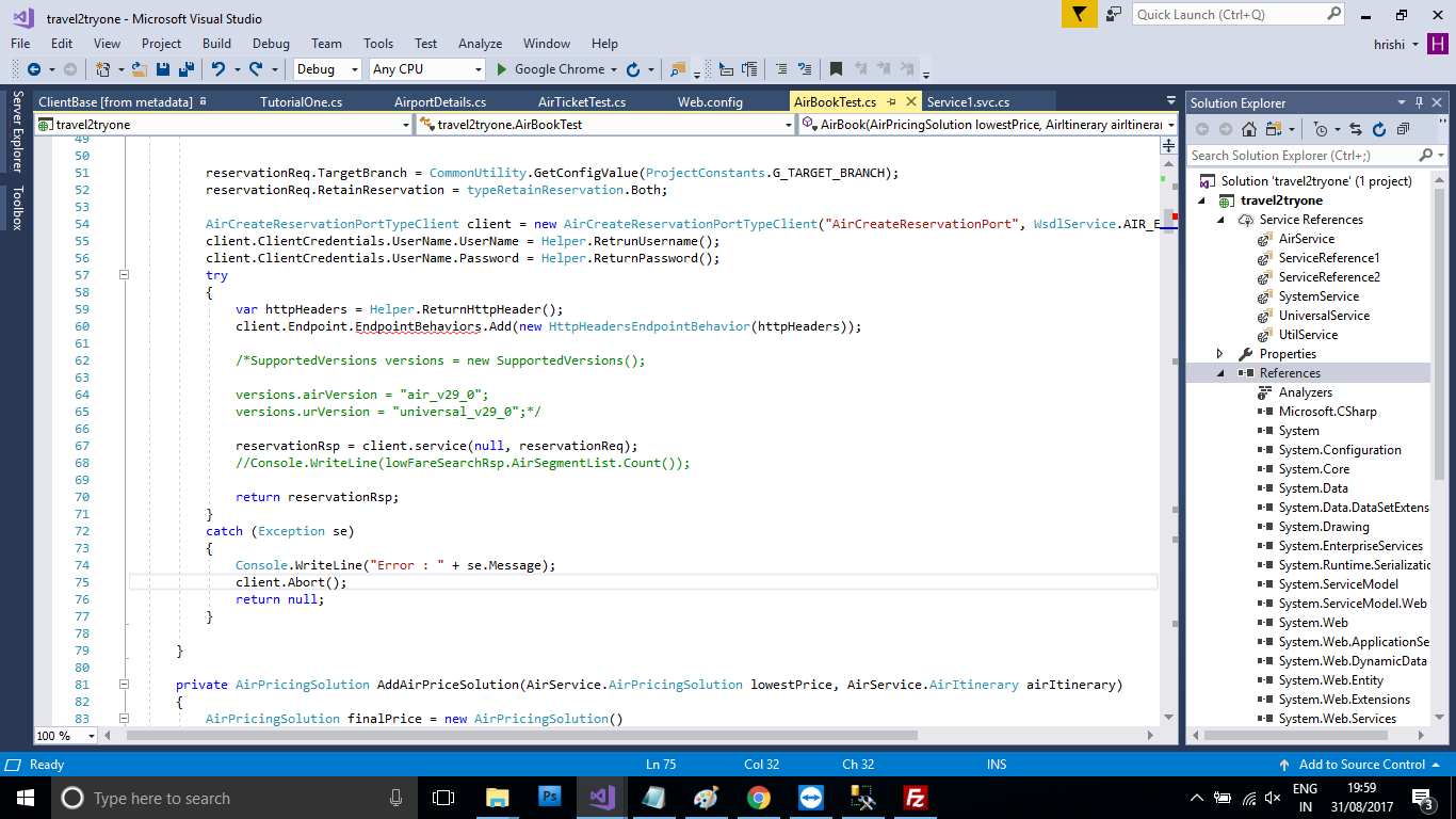 Unable to open in visual studio 2010, its throwing error of ...