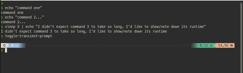 Feature request: with transient prompt, possibility to do a "snapshot" of the entire current ...