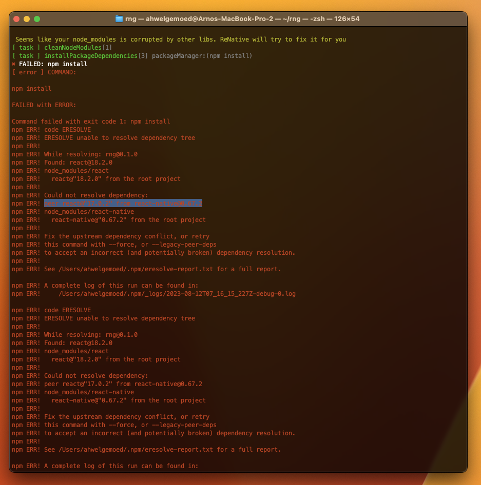 Peer Deps And New Project · Issue 1085 · Flexn Io Renative · Github