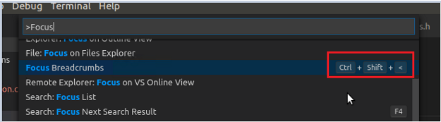 [Internal] The default keyboard shortcut for "Focus Breadcrumbs" is wrong (Ctrl+Shift+
