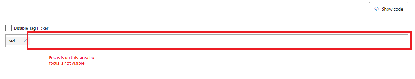[Picker][TagPicker][Firefox] Focus does not visible on editable combo box once you add a tag ...