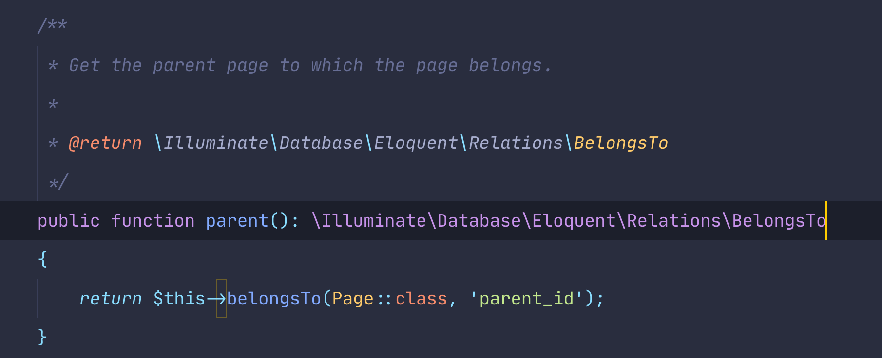 Enable similar colour for tokens in function return types as in ...
