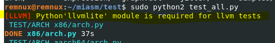 'llvmlite' python module not recognized inside miasm · Issue #1416 · cea-sec/miasm · GitHub