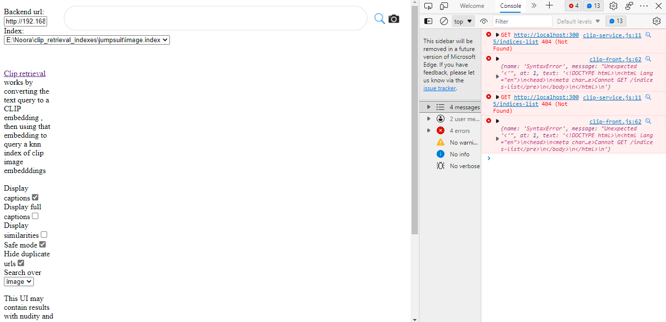Image are not rendering in the clip-retrieval front UI · Issue #60 · rom1504/clip-retrieval · GitHub