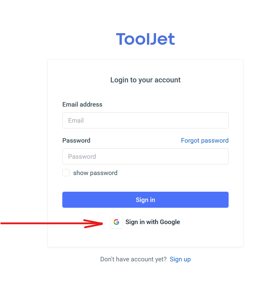 "Sign in with Google" breaks after upgrading to 1.13.0 · Issue #3064 · ToolJet/ToolJet · GitHub
