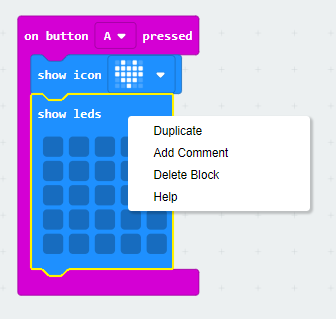 Right click "Delete All Blocks" is confusing v1 · Issue #1359 · microsoft/pxt-microbit · GitHub